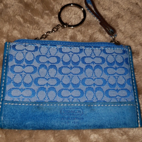Coach | Bags | Blue Signature C Coach Small Wallet | Poshmark